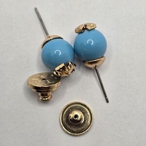 Tory Burch | Jewelry | Tory Burch Turquoise Logo Stud Earrings | Poshmark